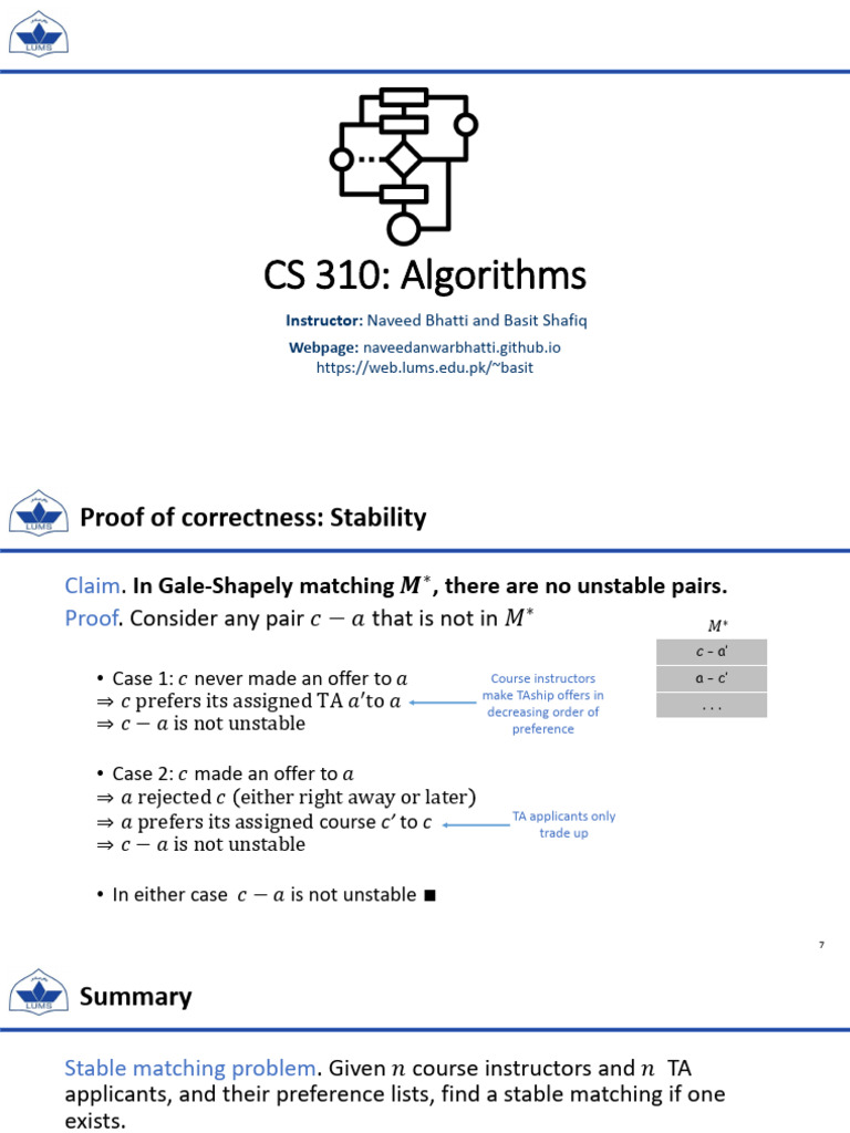 Gale-Shapley Algorithm for Stable Matching | PDF