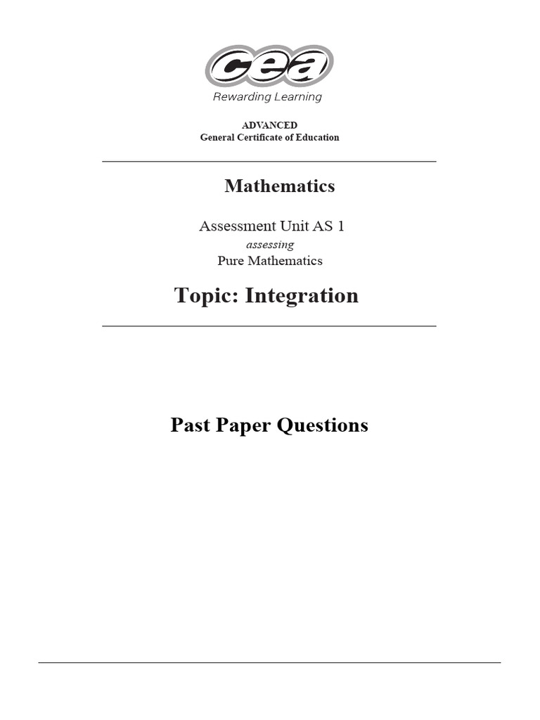 AS1 Integration Questions | PDF