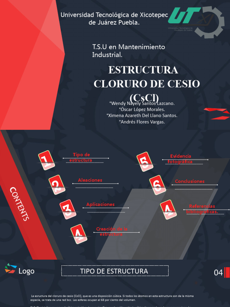 ESTRUCTURA CsCl | PDF | Aleación | Compuestos químicos