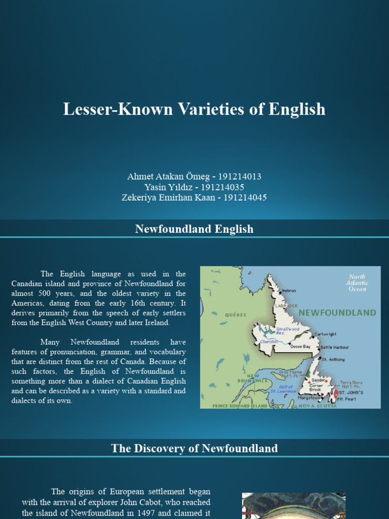 Lesser-Known Varieties of English | PDF
