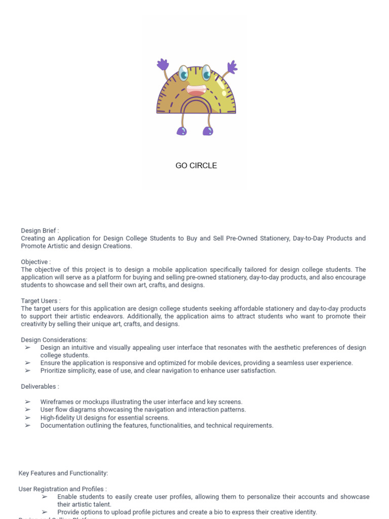 Go Circle Documentation | PDF