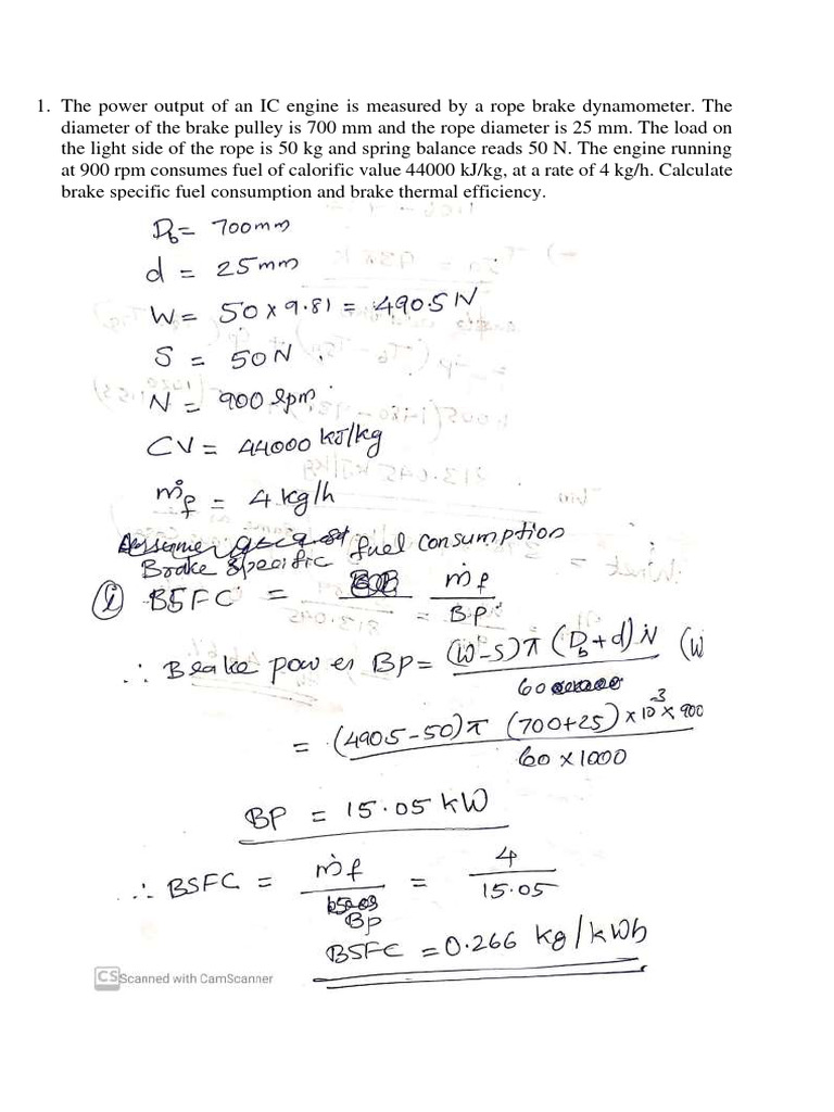 IC Engines Problems | PDF