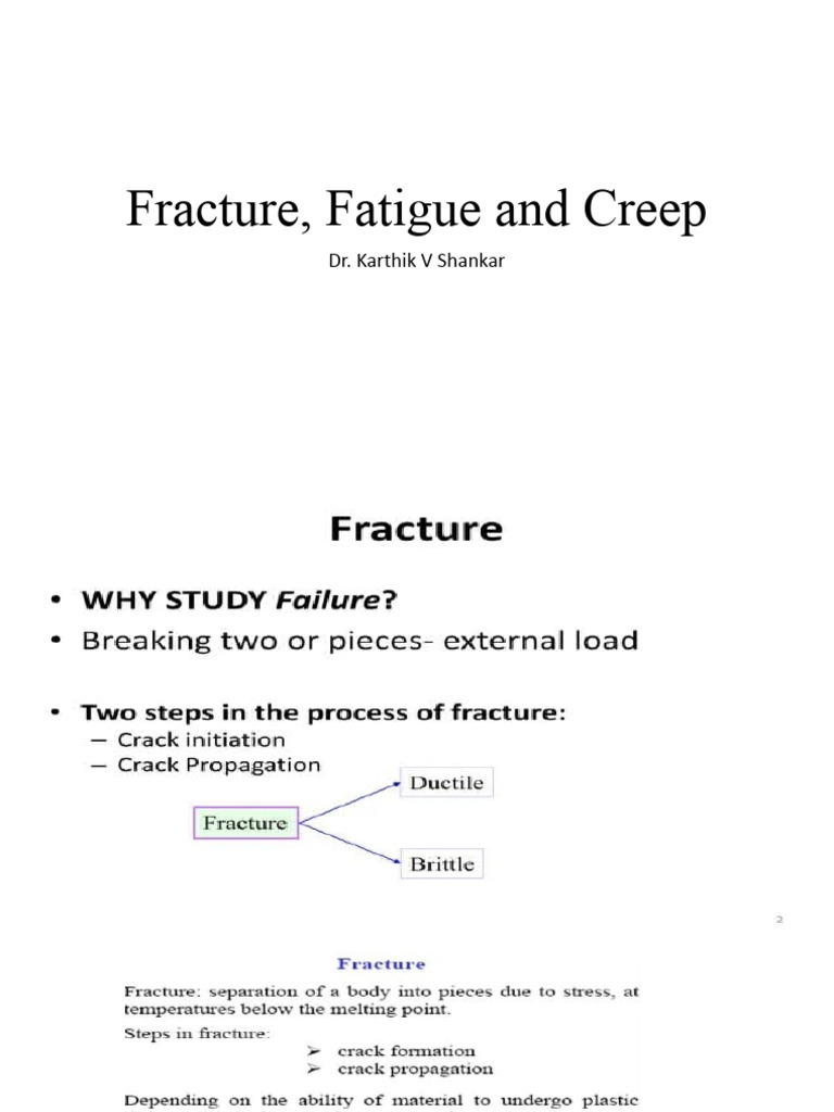 Fracture, Fatigue and Creep | PDF | Science & Mathematics