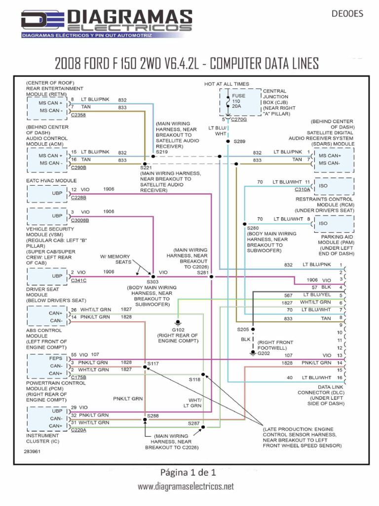 Diagramas Electricos FORD F 150 2WD V6.4.2L 2008 FREE | PDF