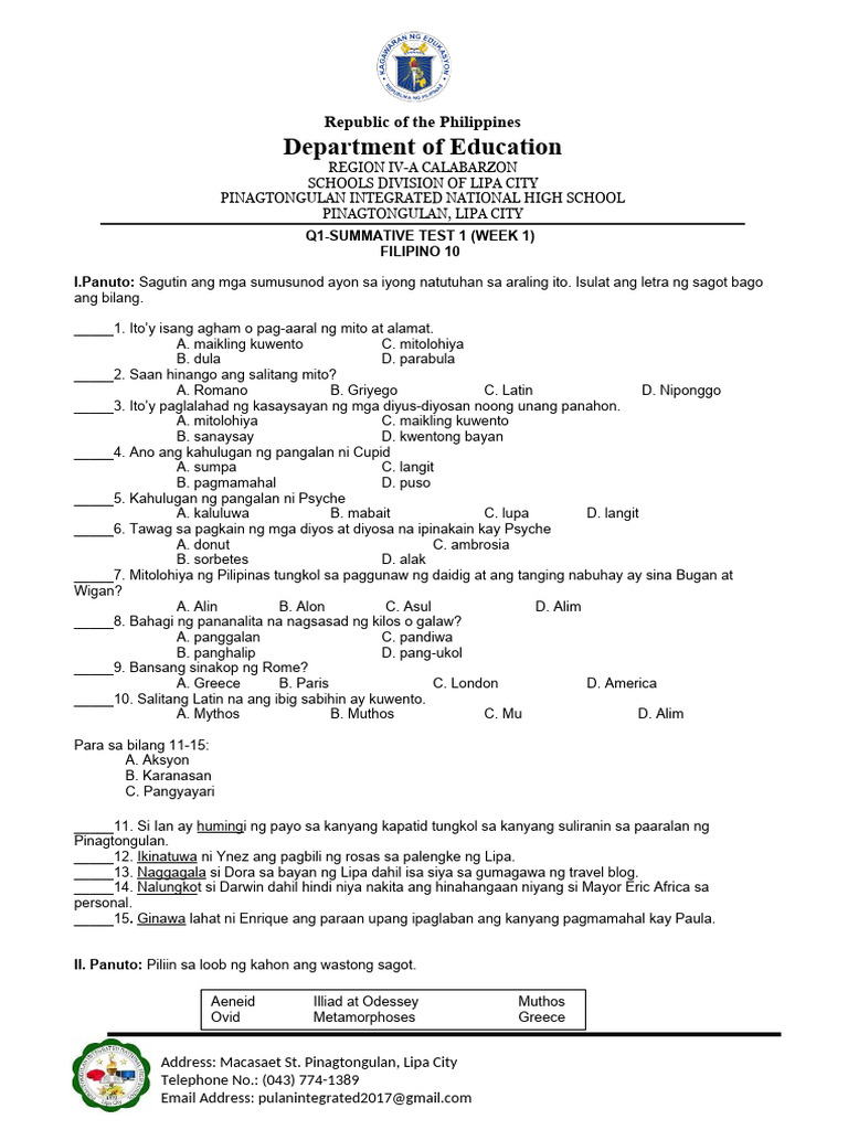 Summative-Test 1-Q1 | PDF