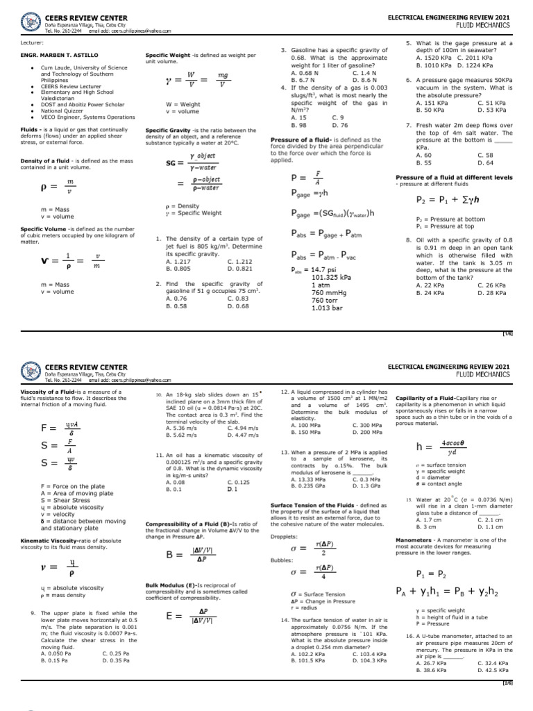 Handout Fluid-Mechanics | PDF