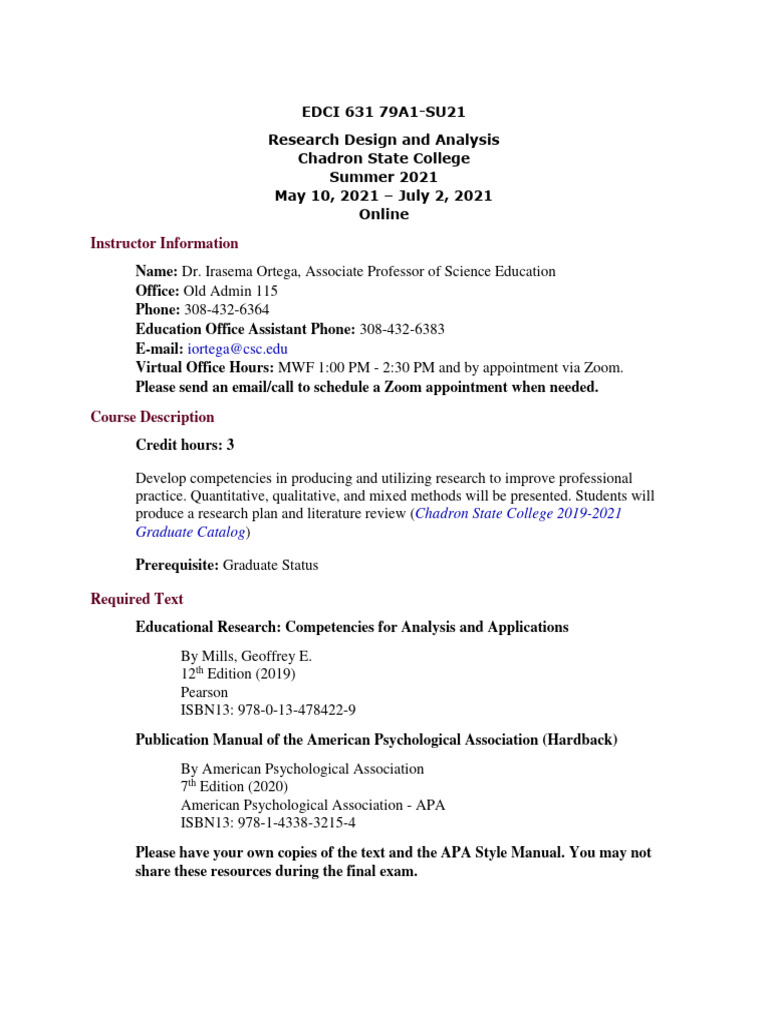 Edci 631 79a1-Su21-1 | PDF