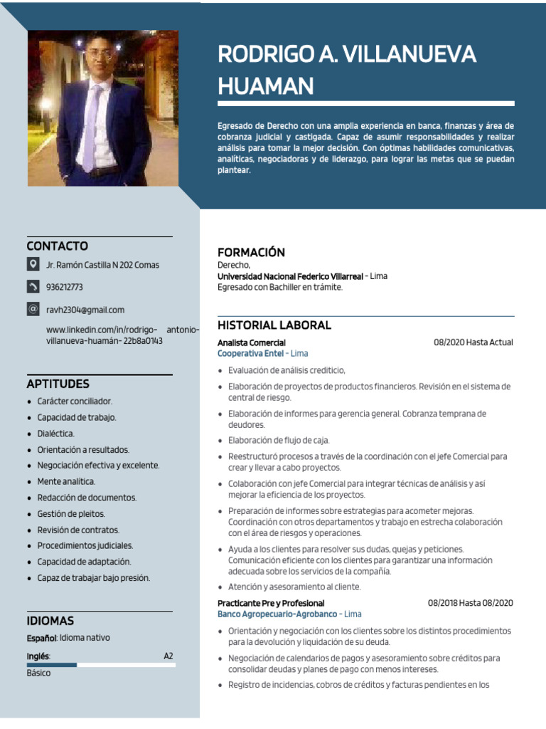 Curriculum Vitae - Rodrigo Villanueva | PDF