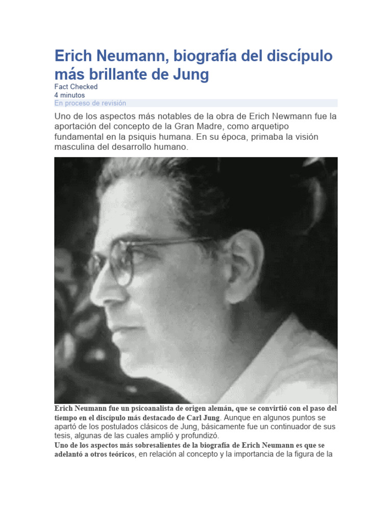Erich Neumann y la Gran Madre | PDF | Carl Jung | Psicoanálisis