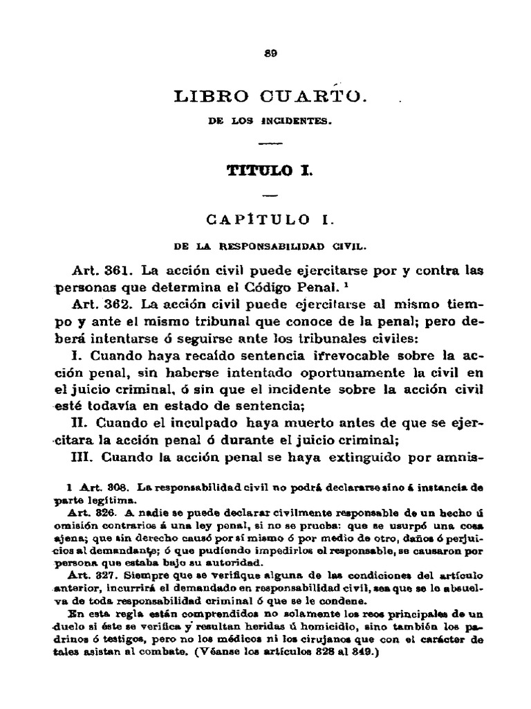 El Codigo de Procedimientos Penales de 1894 Vigente y Sus Concordancias Con El Codigo Penal ...