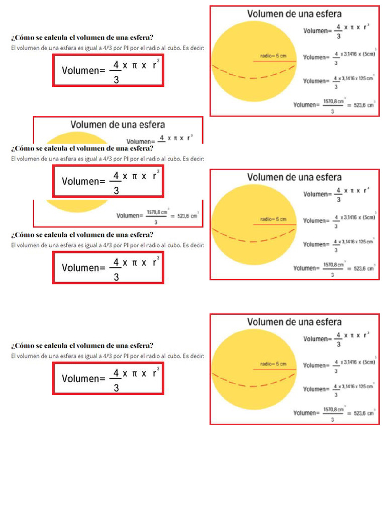 Calculo Volumen de Una Esfera | PDF