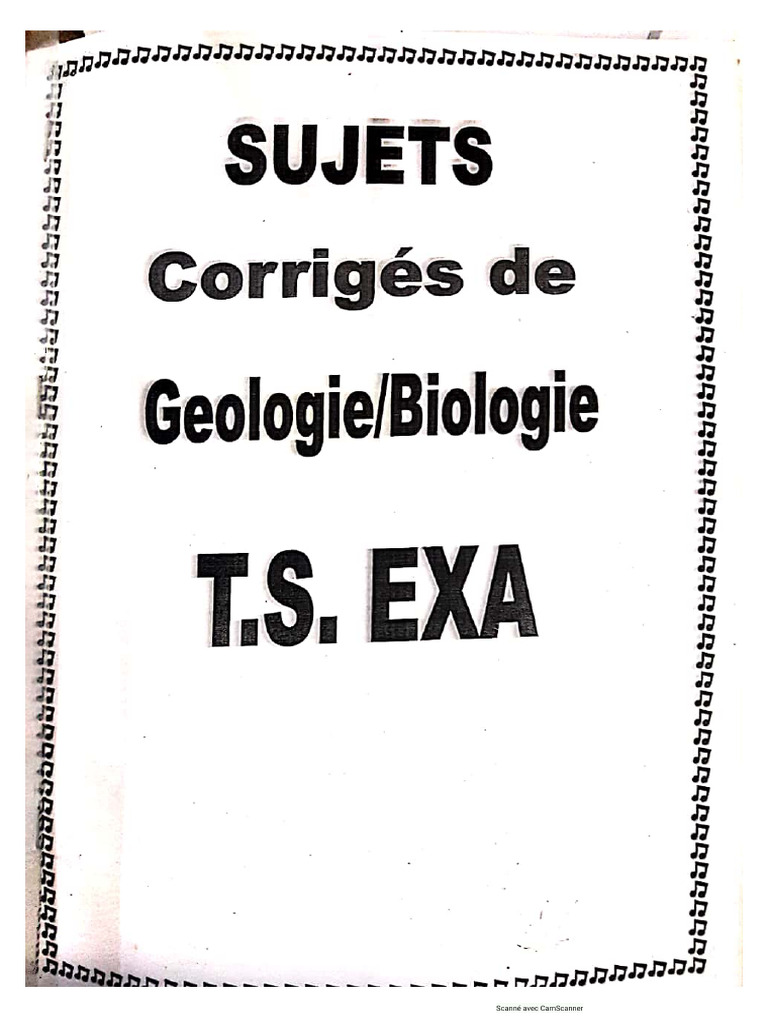 SVT..sujet Corrigé TSE 2 | PDF