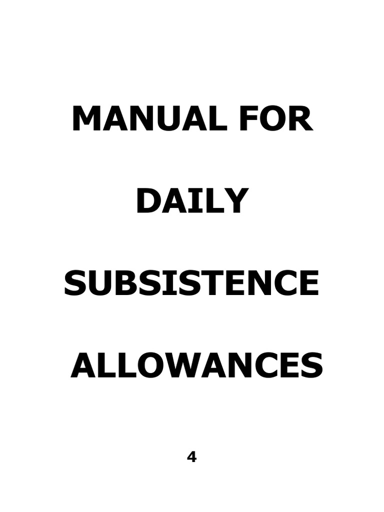 DAILY SUBSISTENCE ALLOWANCE (1) - 13 June 2007 | PDF