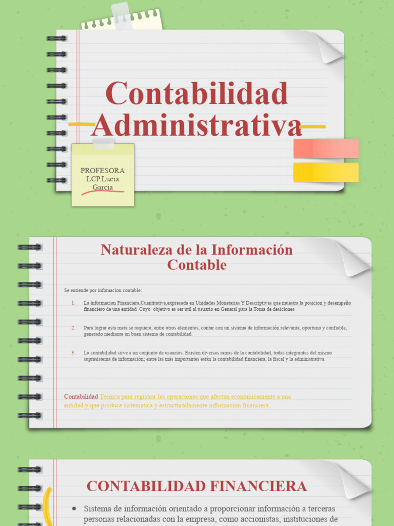 Contabilidad Administrativa | PDF