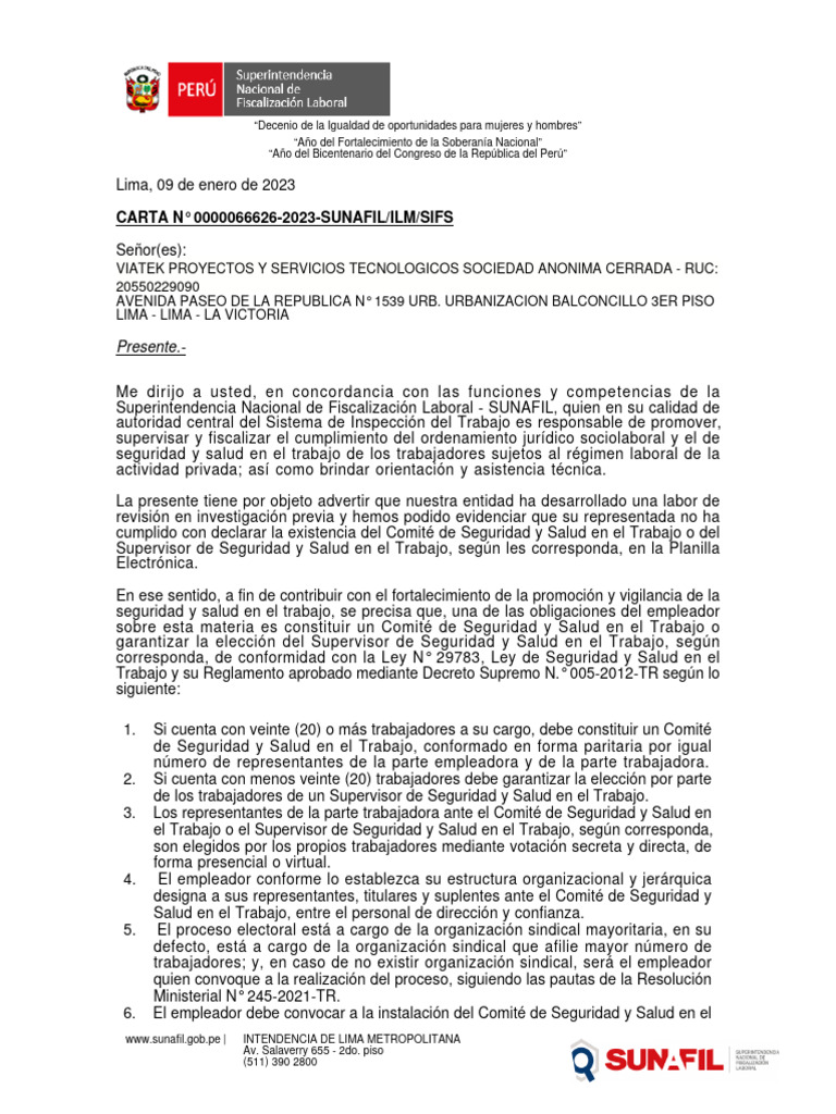 Carta Carta 0000066626 - 2023 - 464 - 2023 01 09232524 | PDF