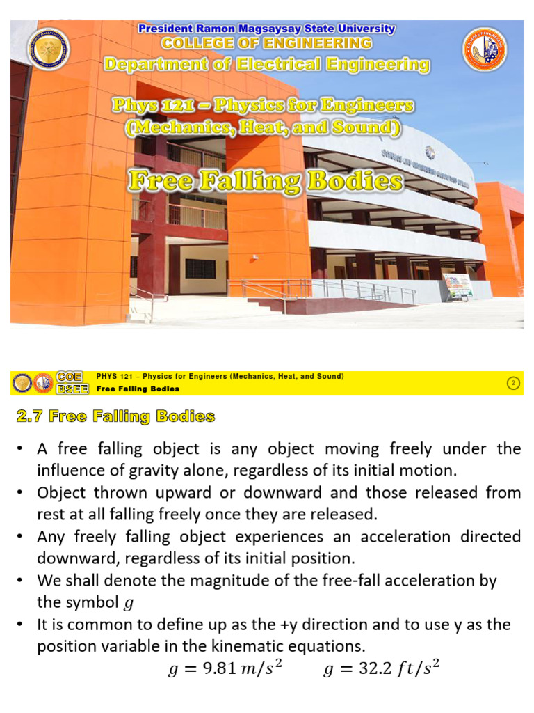 Free-Falling Bodies | PDF