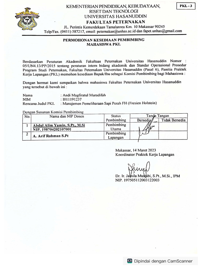 PKL 3 Andi Magfiratul | PDF