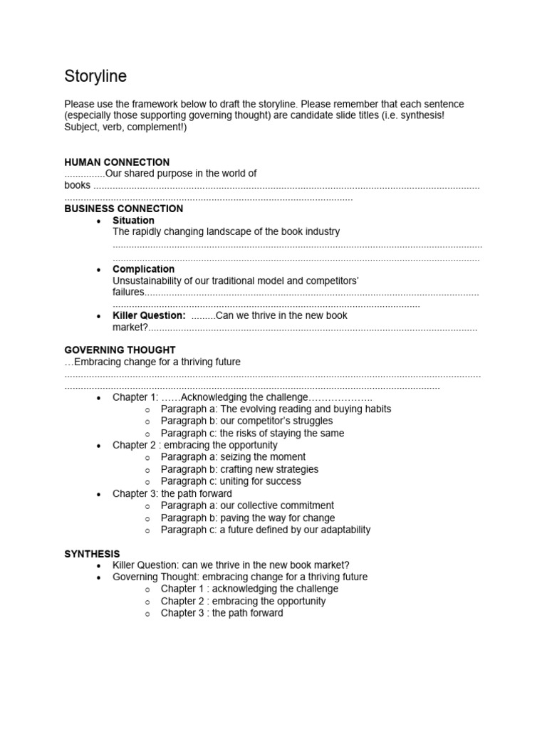 Storyline Framework Pdf