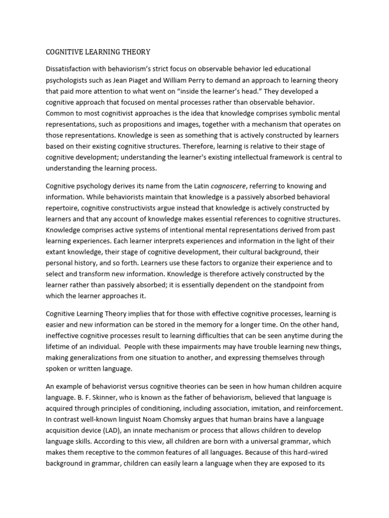 2 | PDF | Learning | Cognition