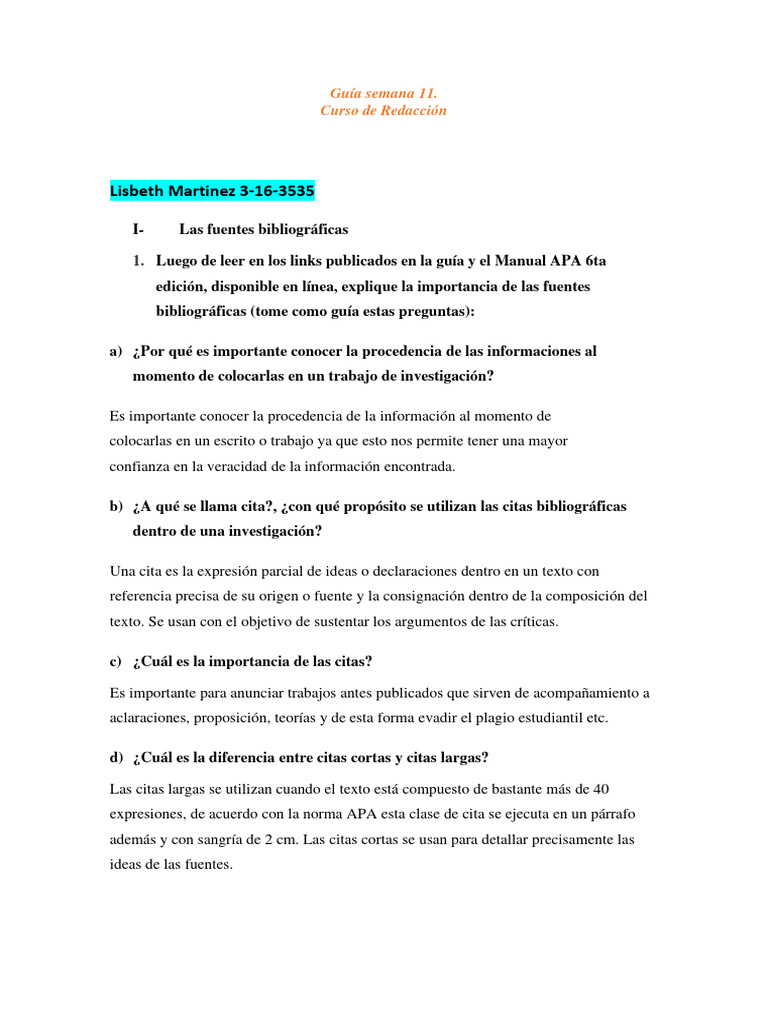Guia-Tarea S 11 | PDF | Estilo apa | Bibliografía