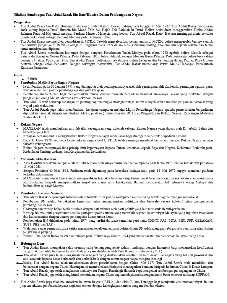 Tun Abdul Razak Pdf 