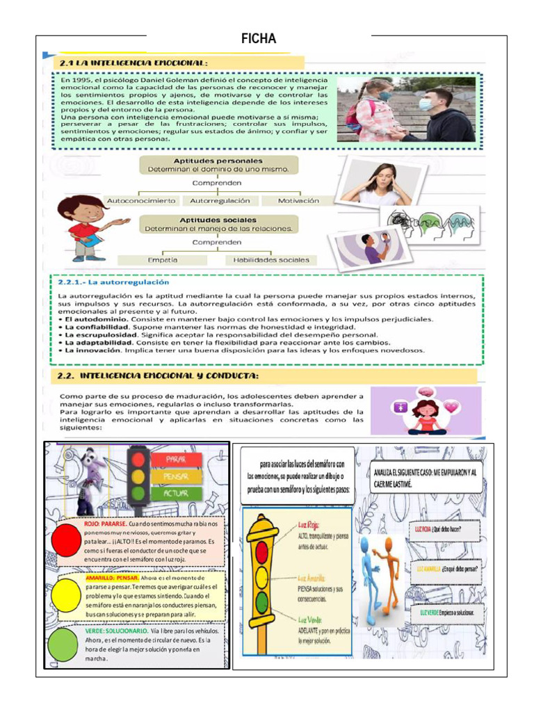 Ficha de Inteligencia Emocional DPCC 4° | PDF | Relaciones personales, crianza y desarrollo ...