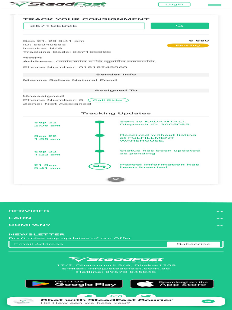 Steadfast Courier Fastest Courier Service In Bangladesh Pdf