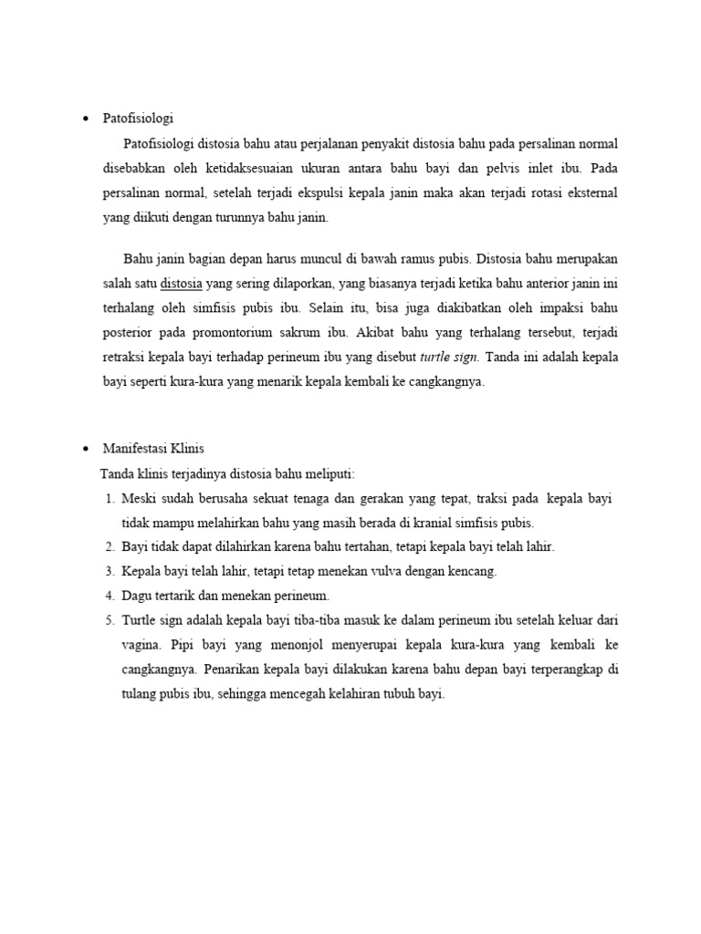 Patof - DX Distosia Bahu | PDF