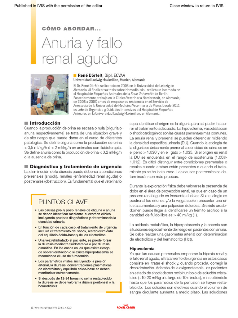 2 Anuria y Fallo Renal Agudo | PDF