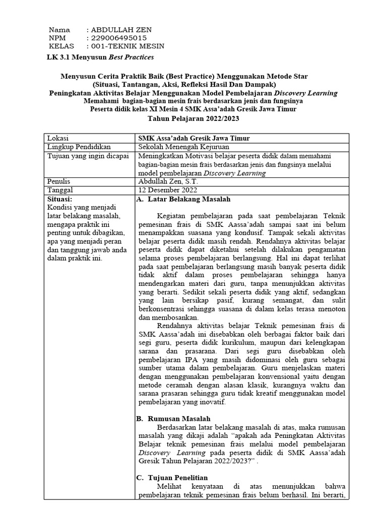 Best Pactice Aksi 1 | PDF Best Pactice Aksi 1 | PDF