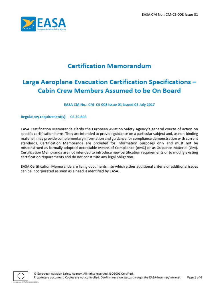 EASA CM-CS-008 Issue 01 | PDF | Federal Aviation Administration | Aviation