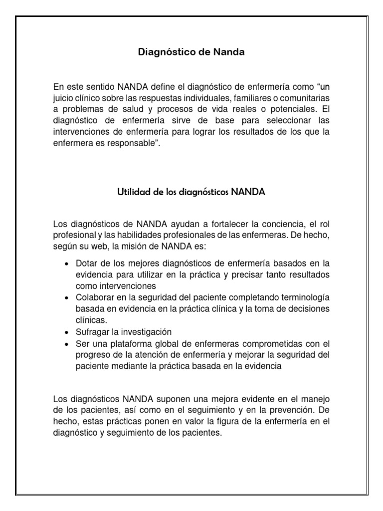 Diagnóstico de Nanda | PDF