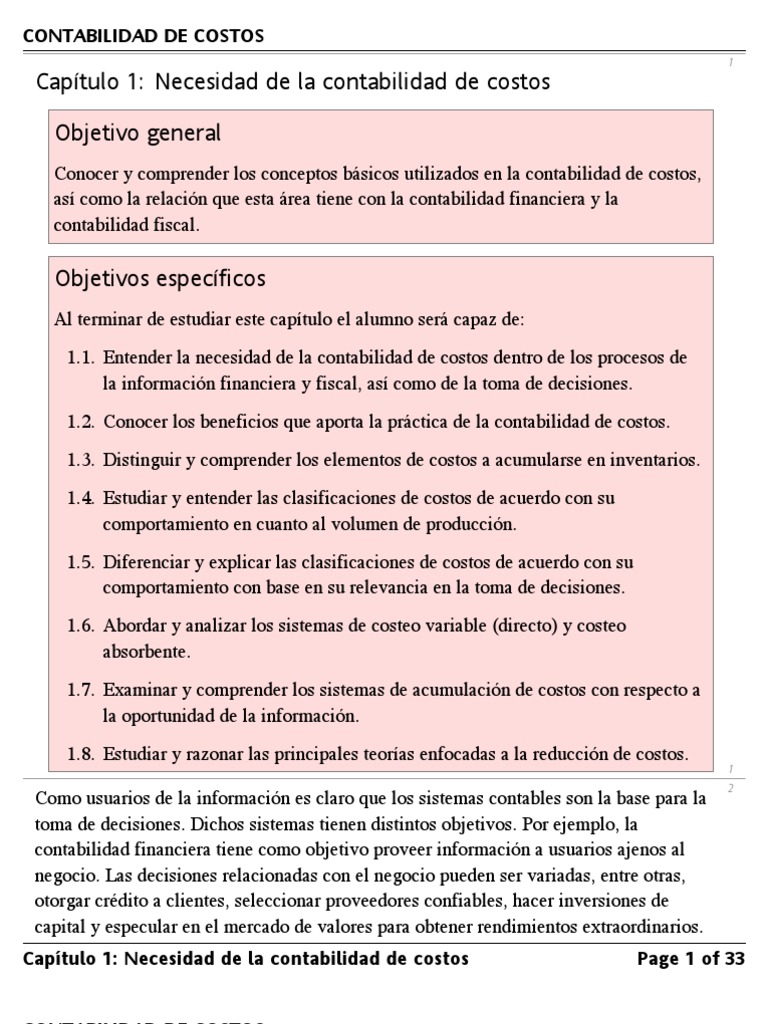 Contabilidad de Costos1 | PDF | Costo | Contabilidad