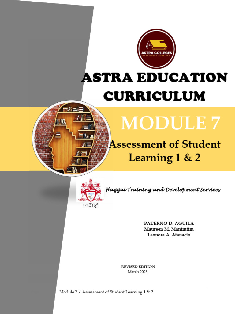 MODULE 7 - ASSESSMENT OF STUDENT LEARNING 1 & 2 | PDF
