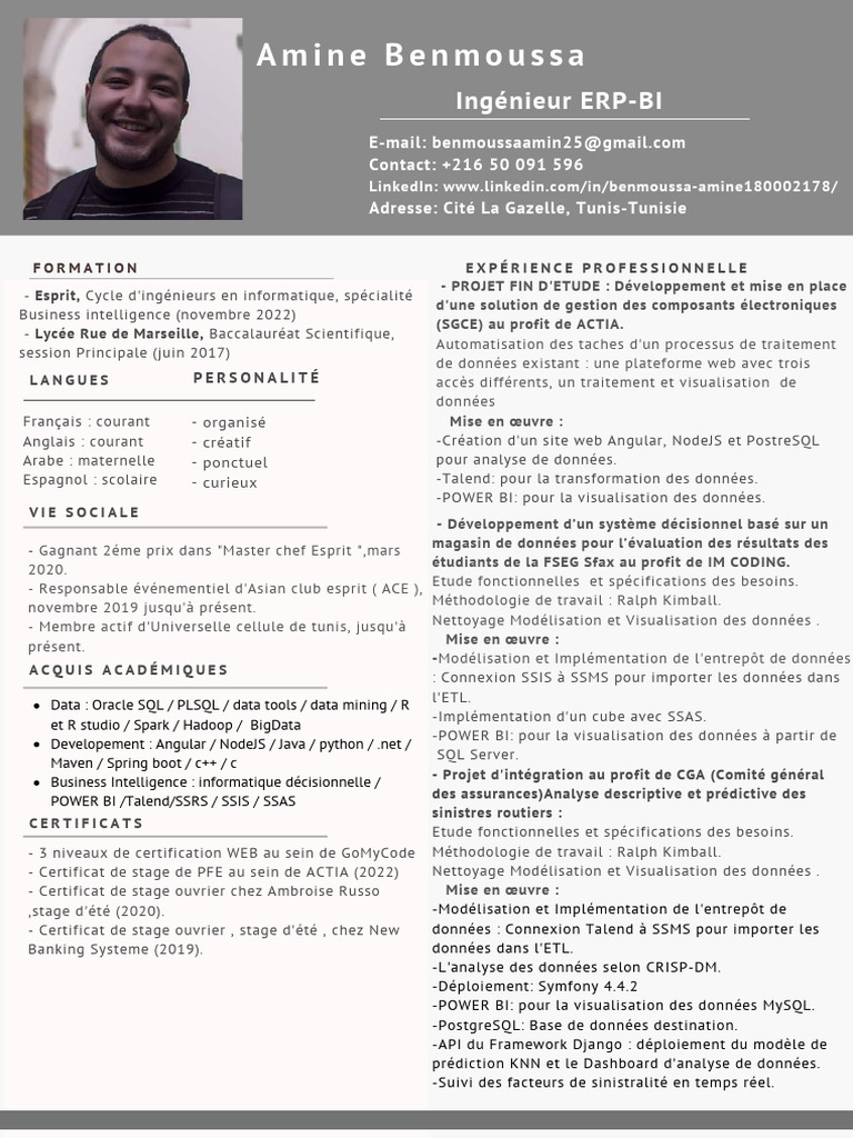 CV Amine Benmoussa | PDF