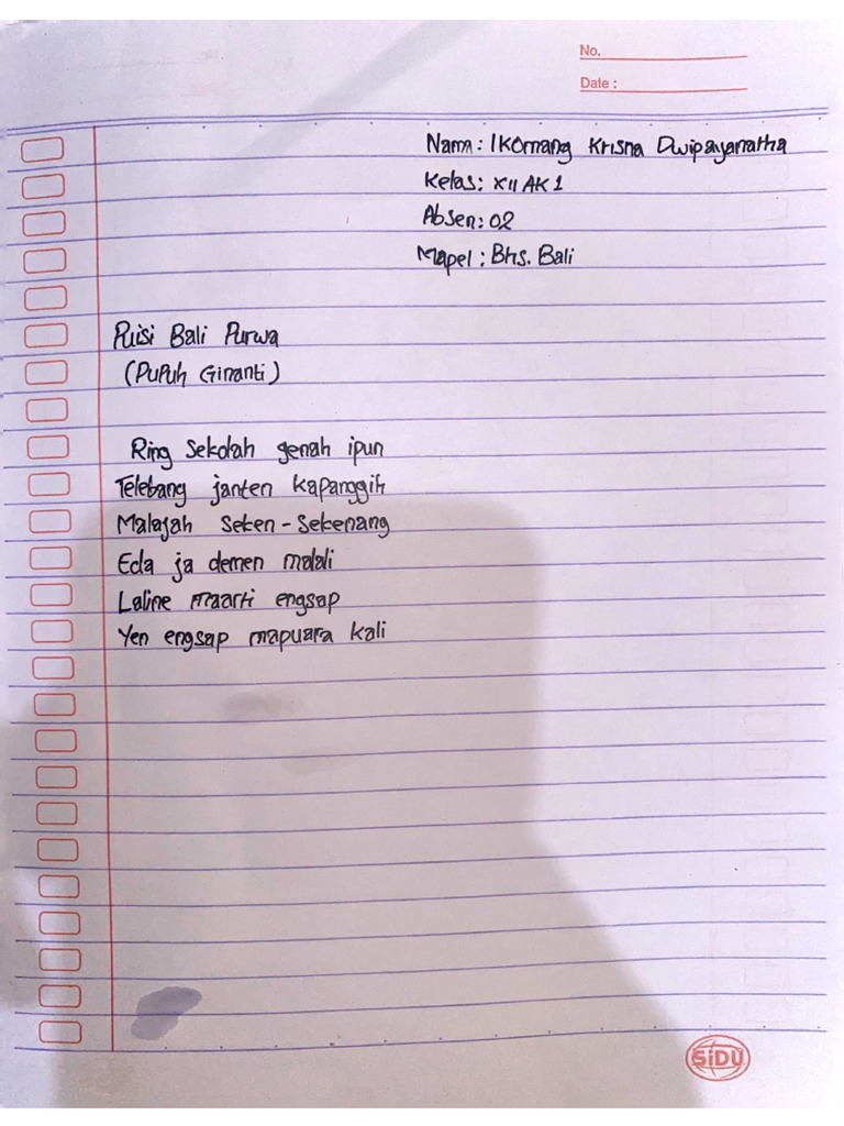 Tugas Bhs. Bali 1 | PDF