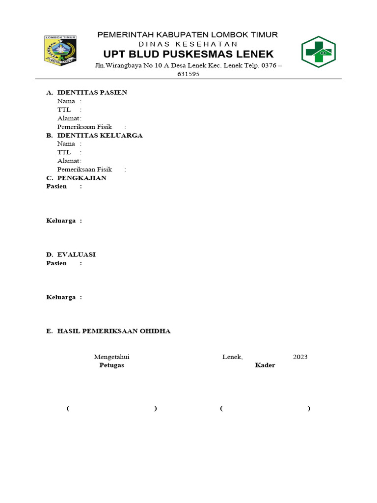 Blangko Kunjungan Rumah | PDF