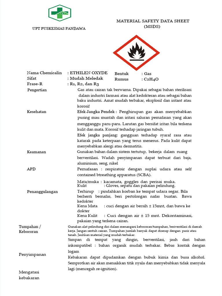 Contoh MSDS | PDF