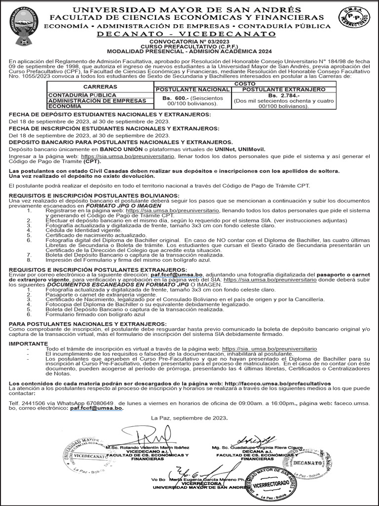 Fcef Prefacultativo - 2024 - Cnem 64200404 | PDF