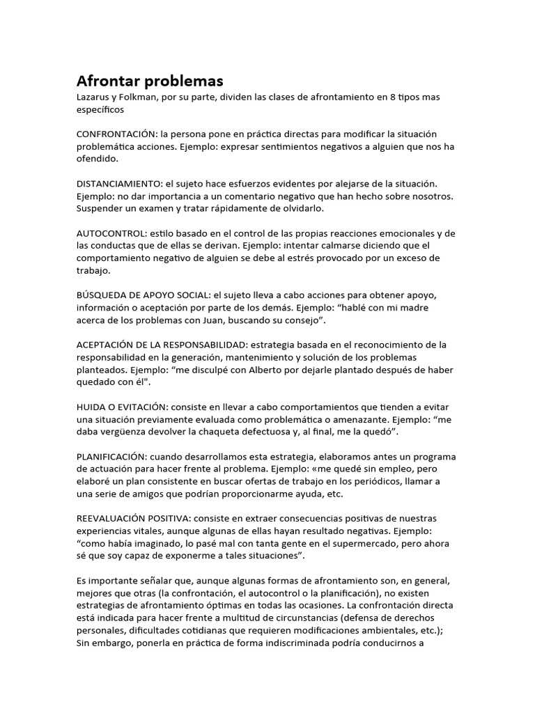 Afrontar Problemas | PDF