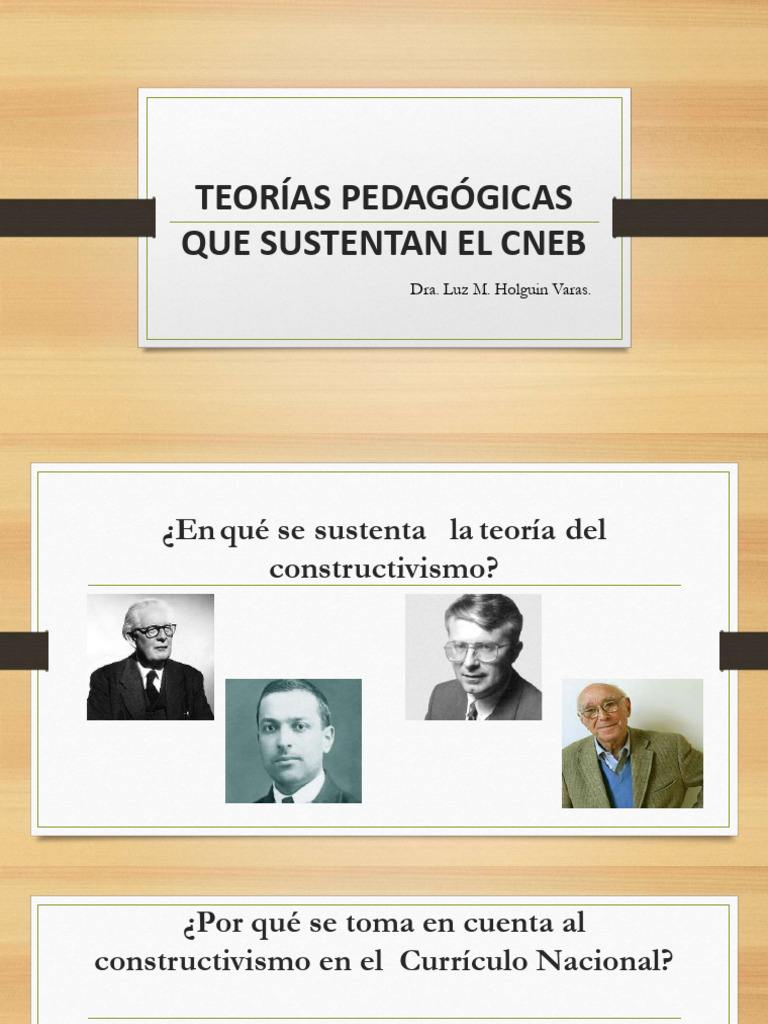 4 Primaria Teorías Pedagógicas Que Sustentan El Cneb | PDF