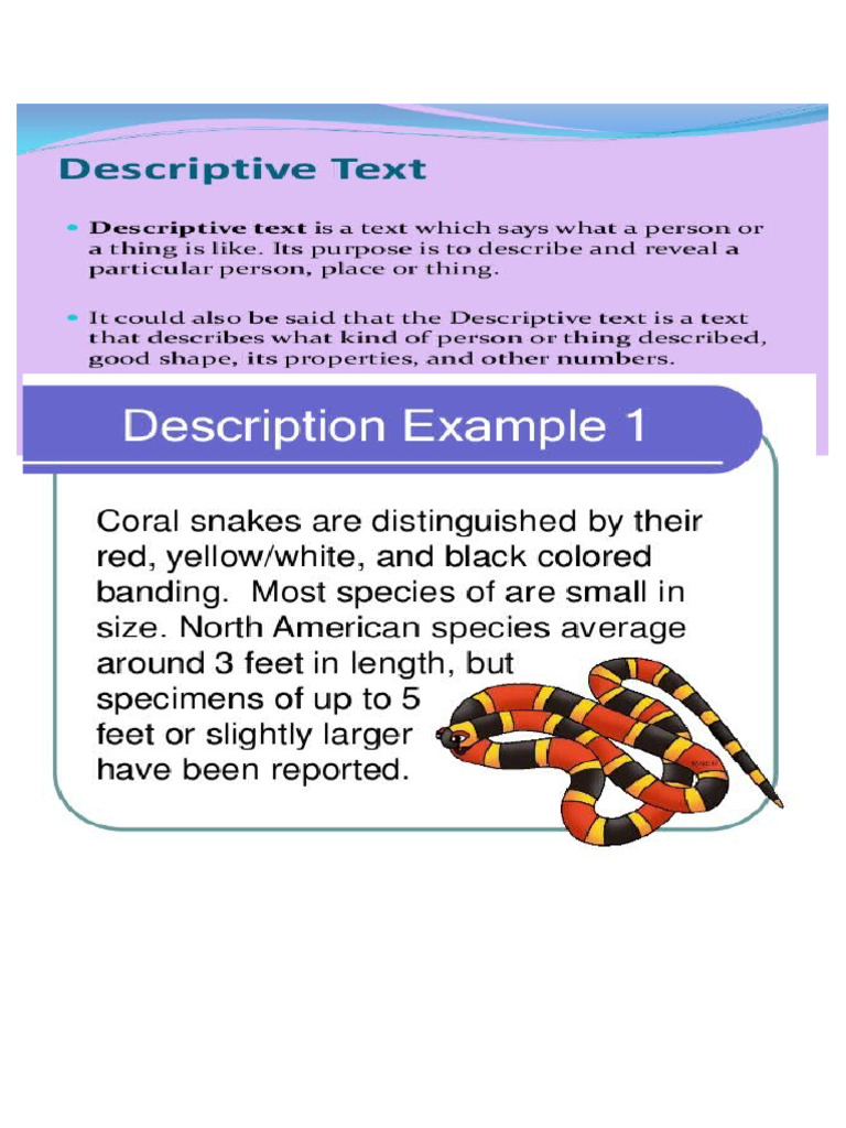 Descriptive Text and Sample | PDF
