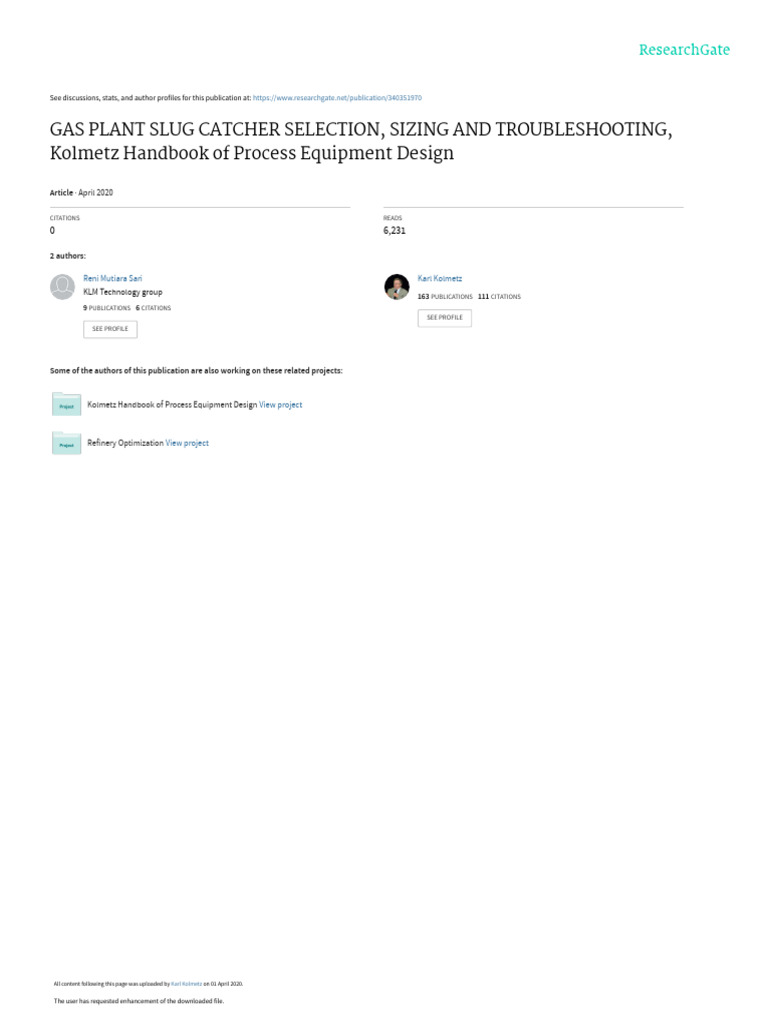 Engineering Design Guidelines Slug Catcher Rev1.1web | PDF