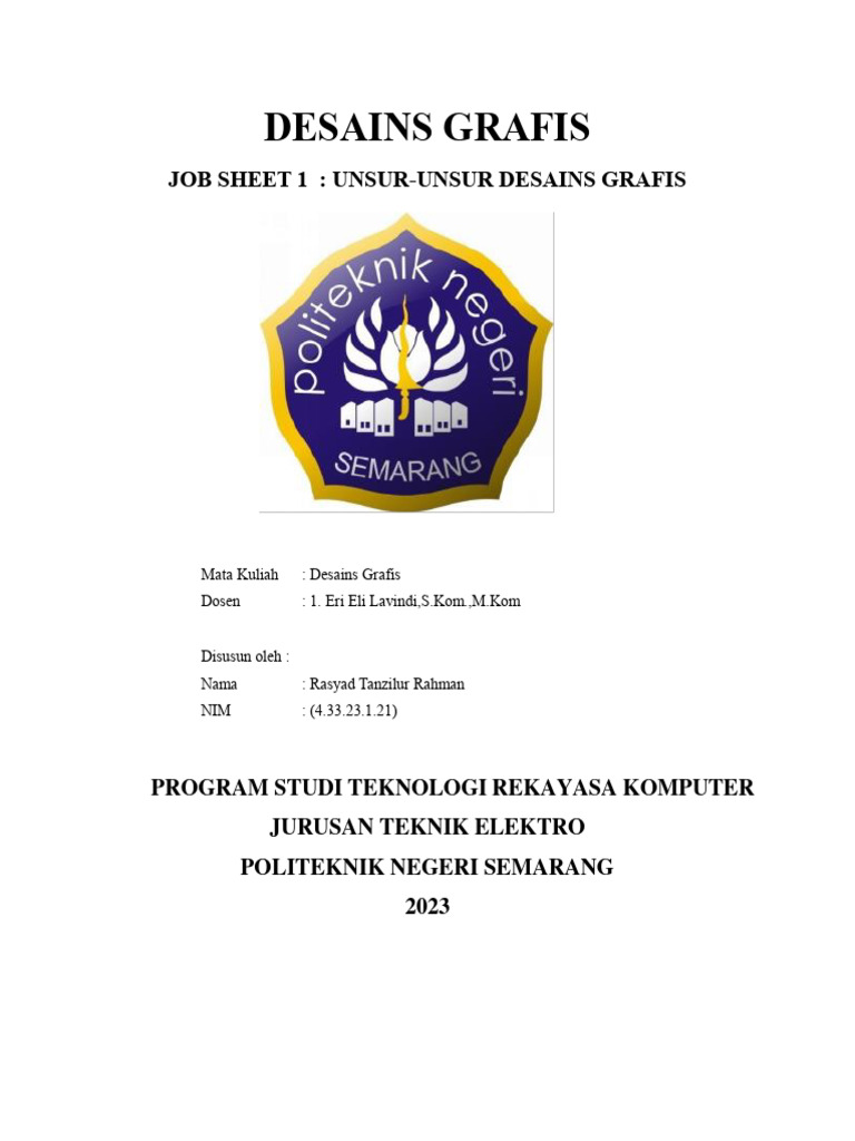 Job Sheet - Rasyad Tanzilur Rahman 01 | PDF