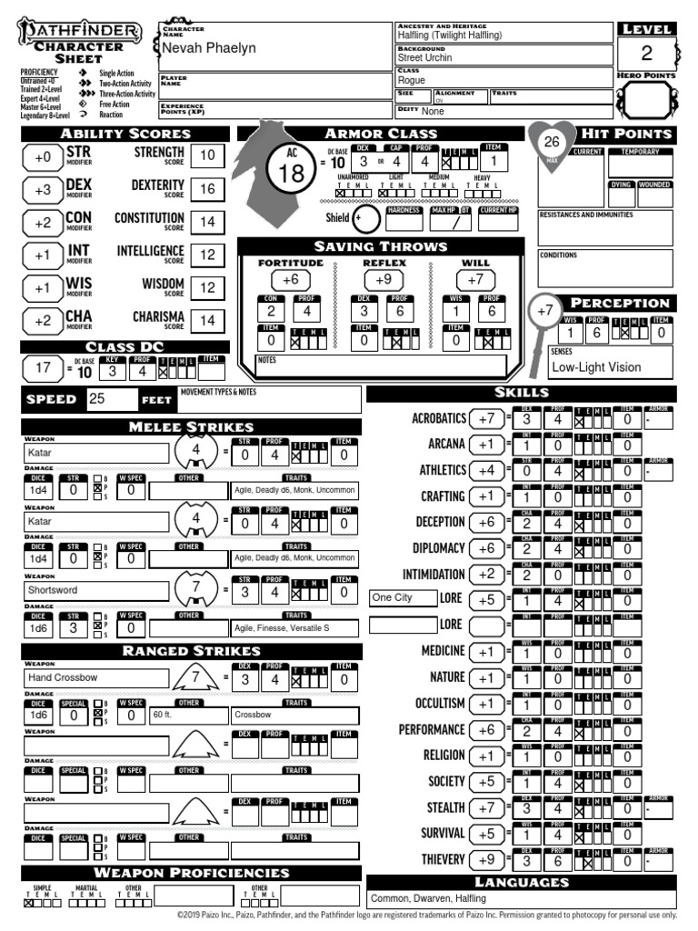 Charactersheet 4 | PDF