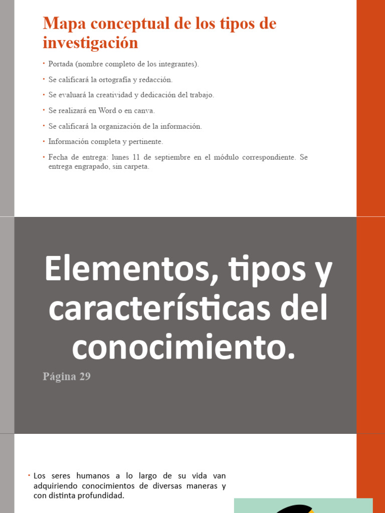 Elementos, Tipos y Características Del Conocimiento | PDF