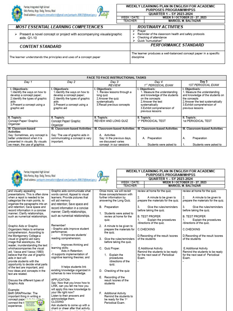 Eapp - Week-9 - Quarter-1-2023-2024 | Download Free PDF | Reading Comprehension | Learning