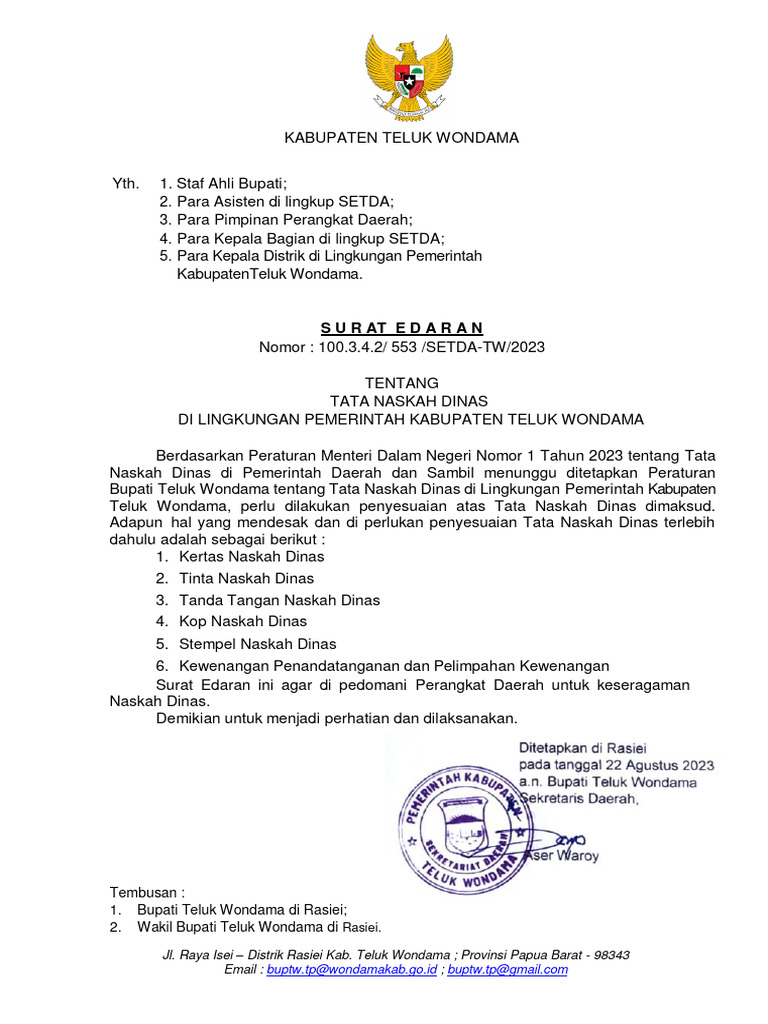 Se Tentang Tata Naskah Dinas 2023 | PDF