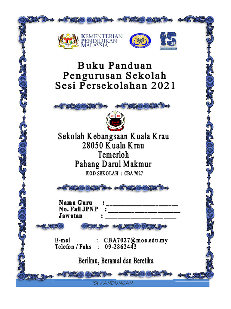 Buku Pengurusan Sekolah 2021 | PDF