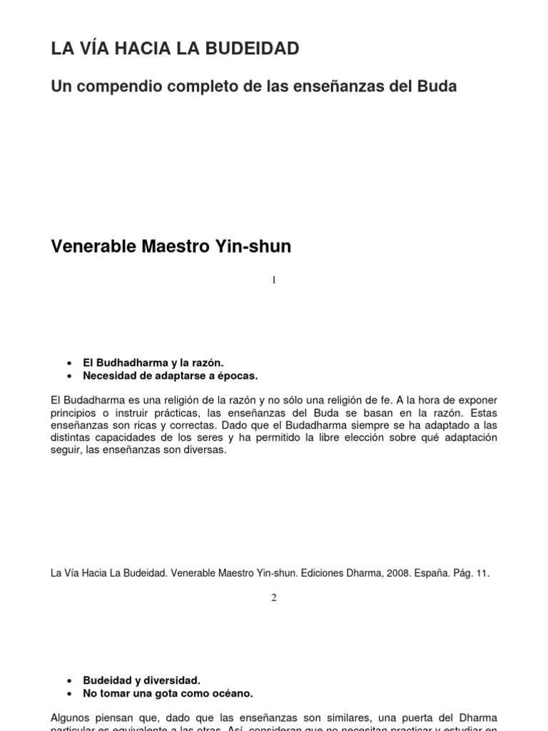 LaViaHaciaLaBudeidad Yin Shun | PDF